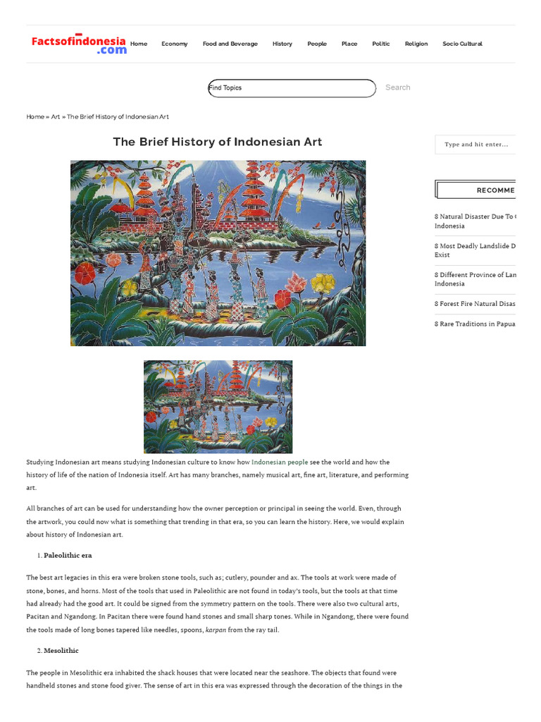 The Brief History of Indonesian Art | PDF