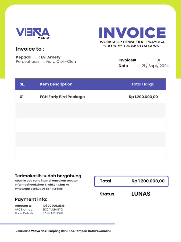 Invoice EGH 2024 | PDF