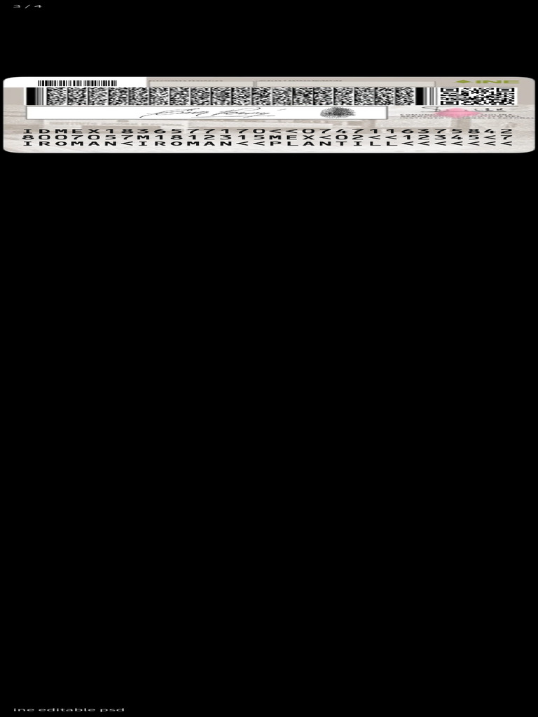 INE Mexico Plantilla Editable - Formato PSD | PDF