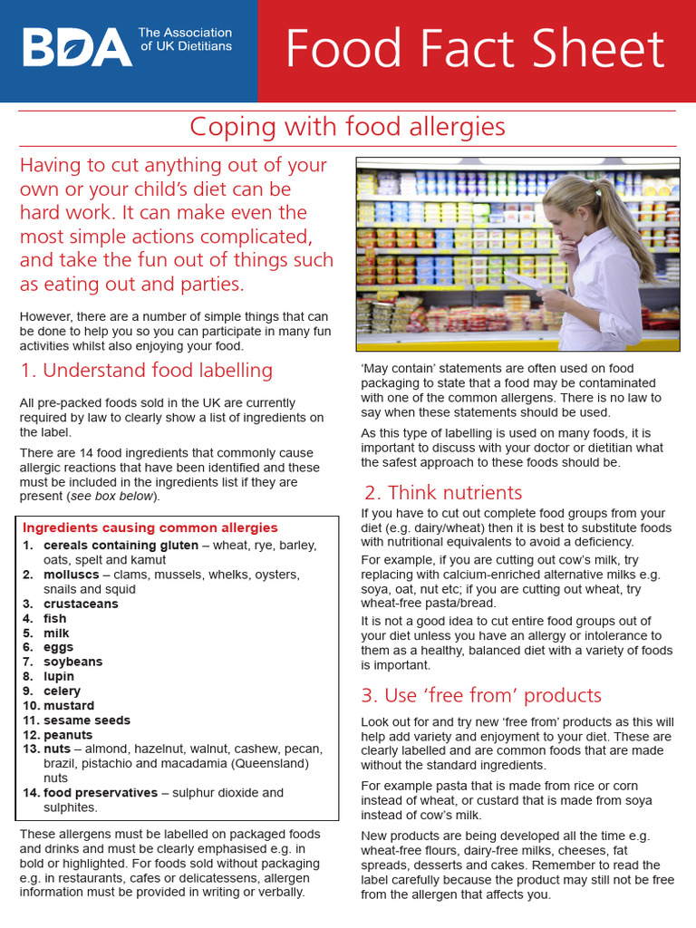 Coping-Food-Allergies-food-fact-sheet | PDF