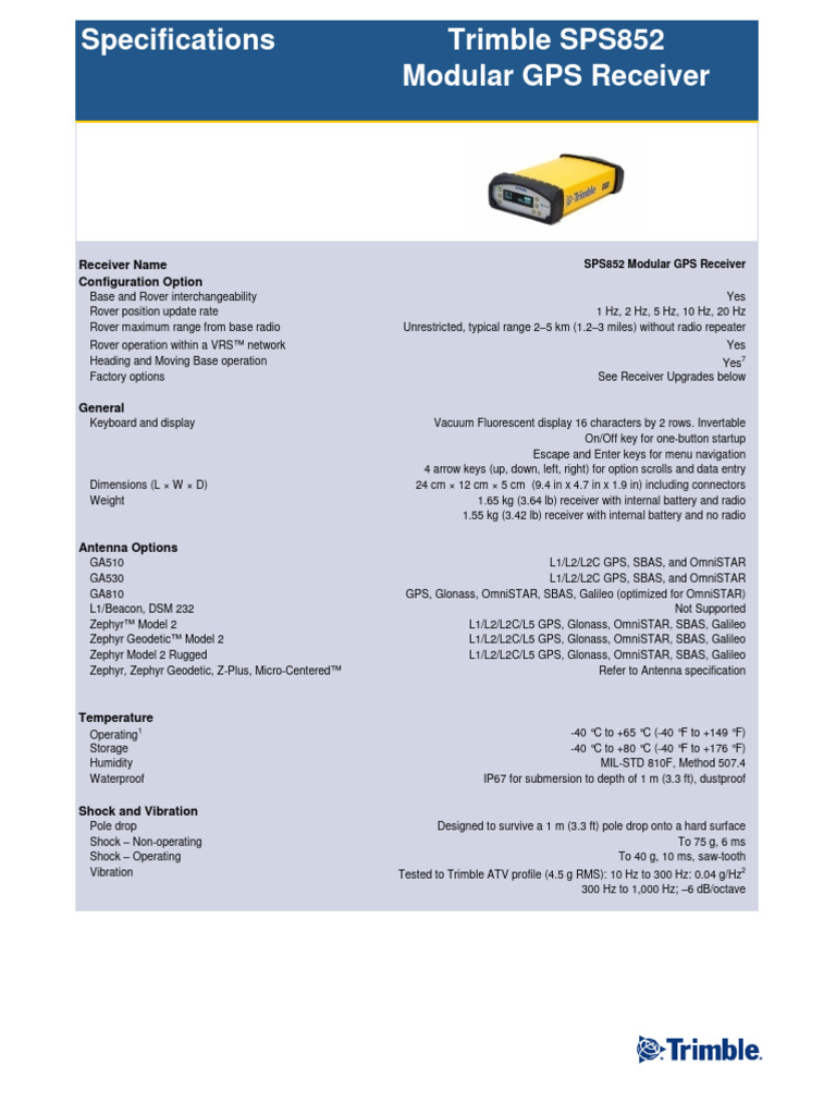 Trimble GPS | PDF