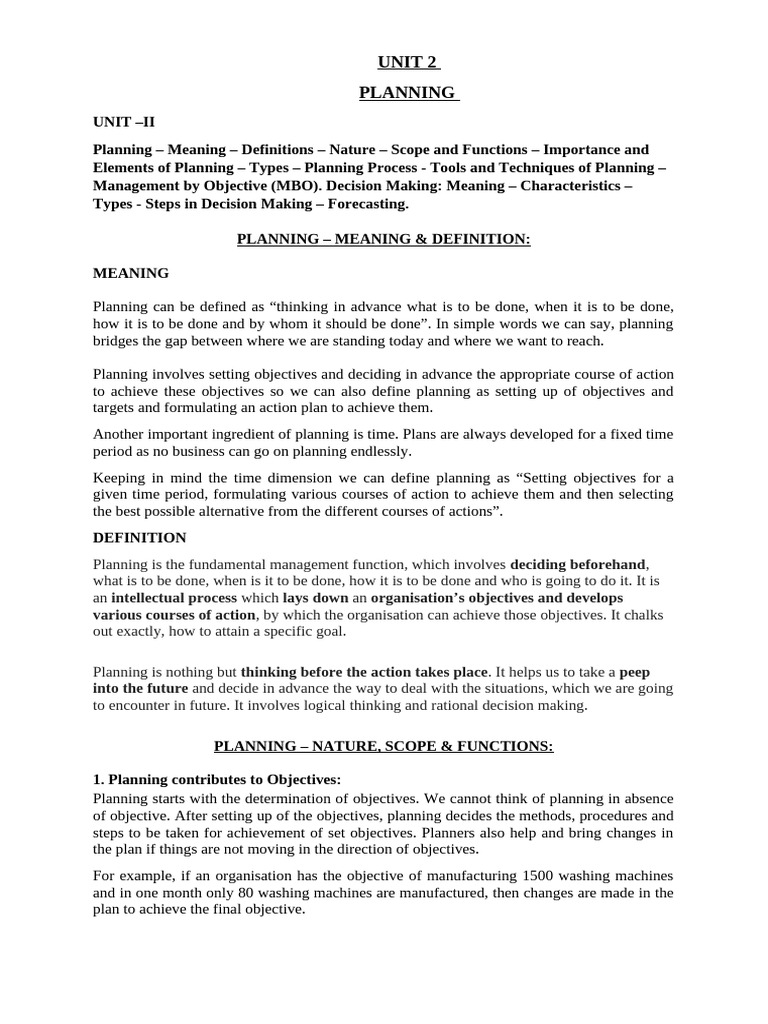Unit 2 Planning | PDF