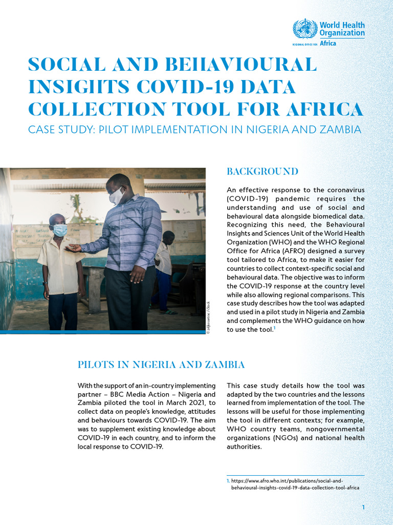 Case Study Zambia - Nigeria - SBI Tool - v4 | PDF