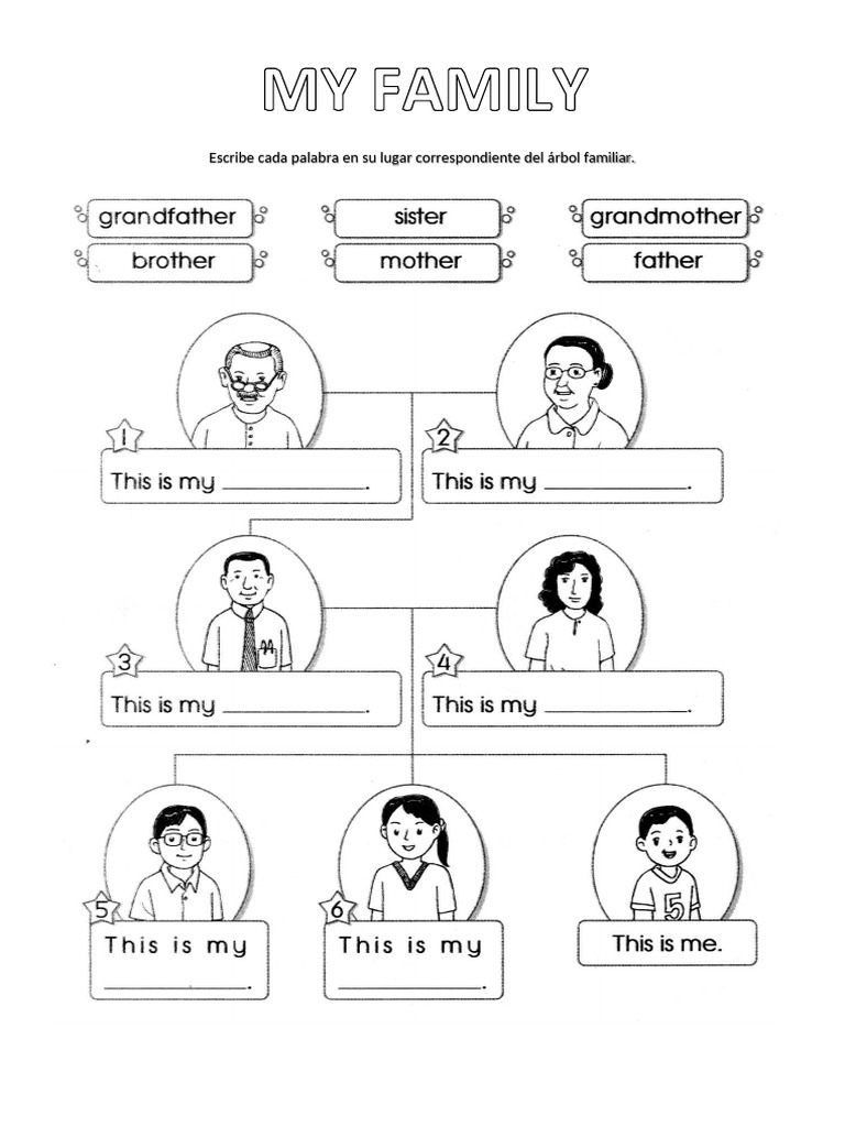 My Family. Worksheet | PDF