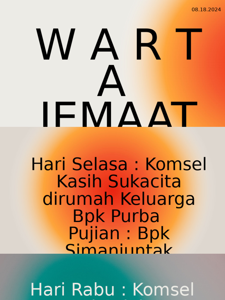 Contoh WARTA JEMAAT Gereja | PDF