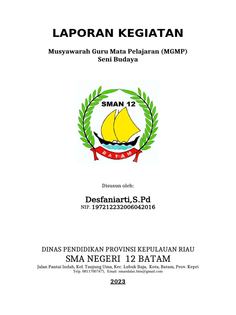 LAPORAN_KEGIATAN_MGMP_2023[1] | PDF