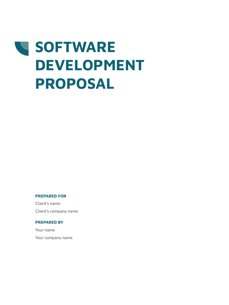 Software Development Proposal Template | PDF