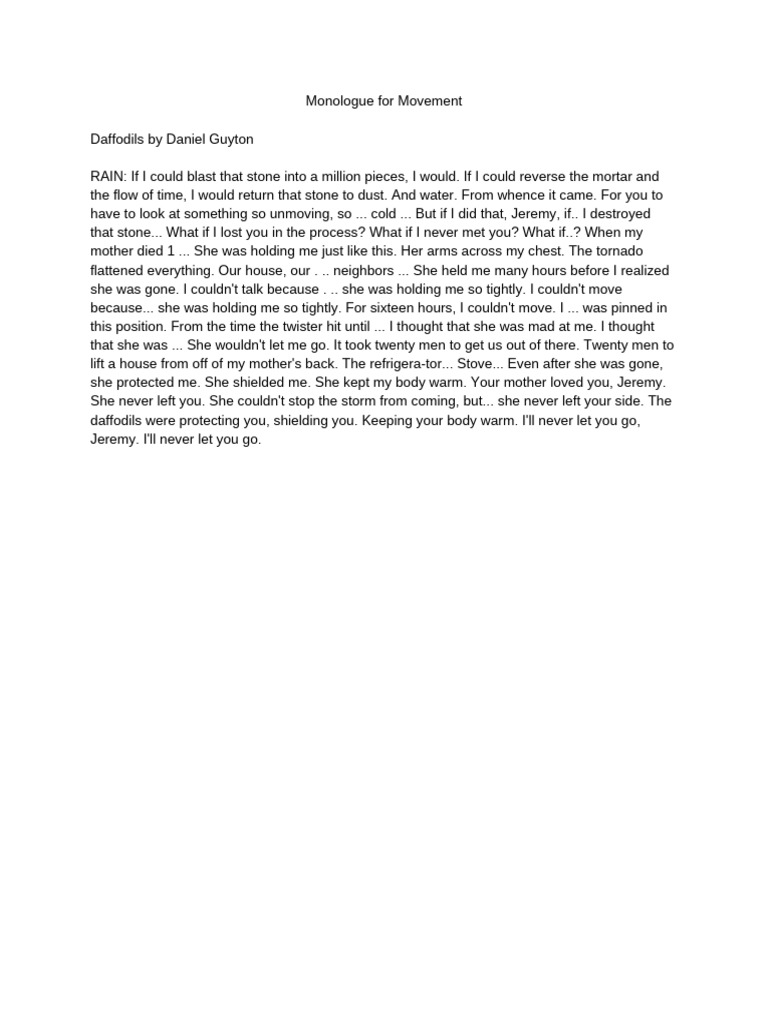 Monologue (Movement) | PDF