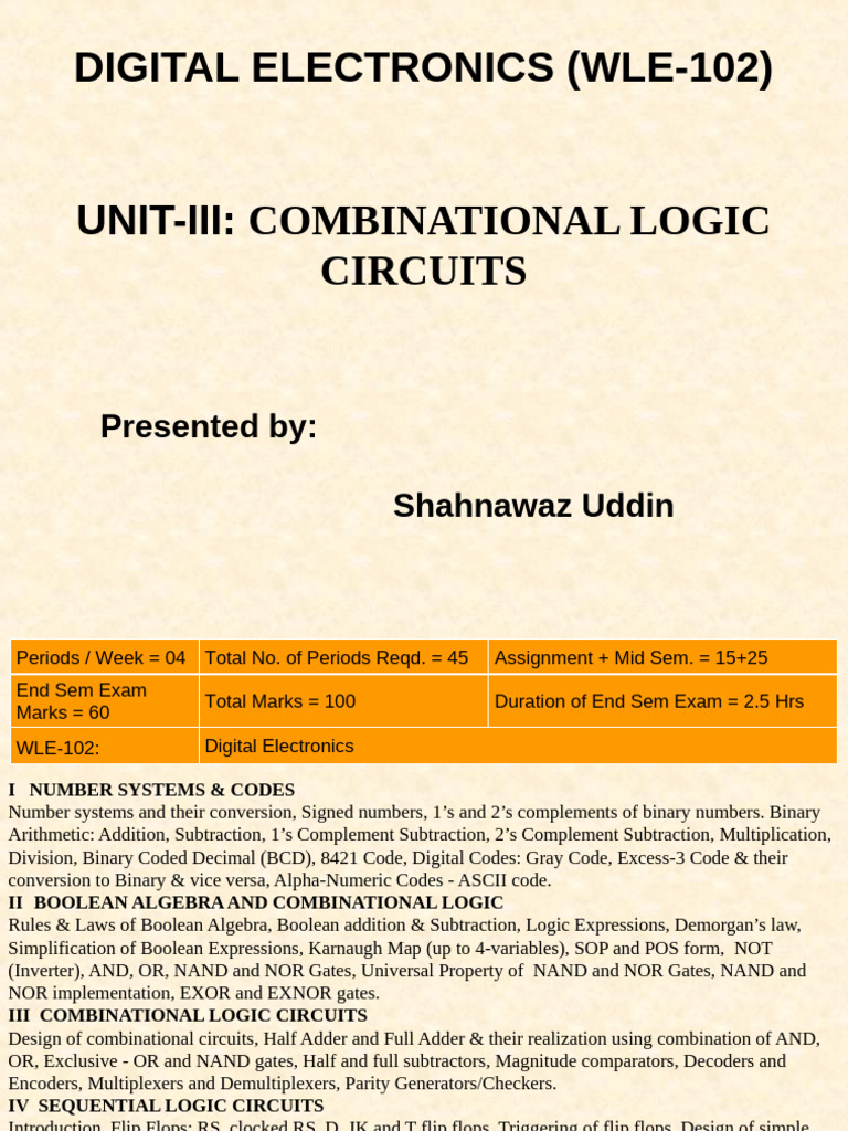 Combination Logic | PDF