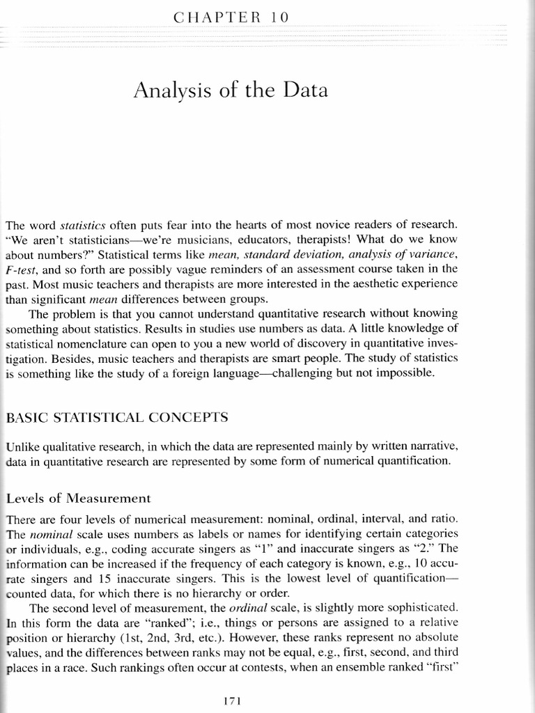 Phillips Chapter 10 Analysis of The Data | PDF