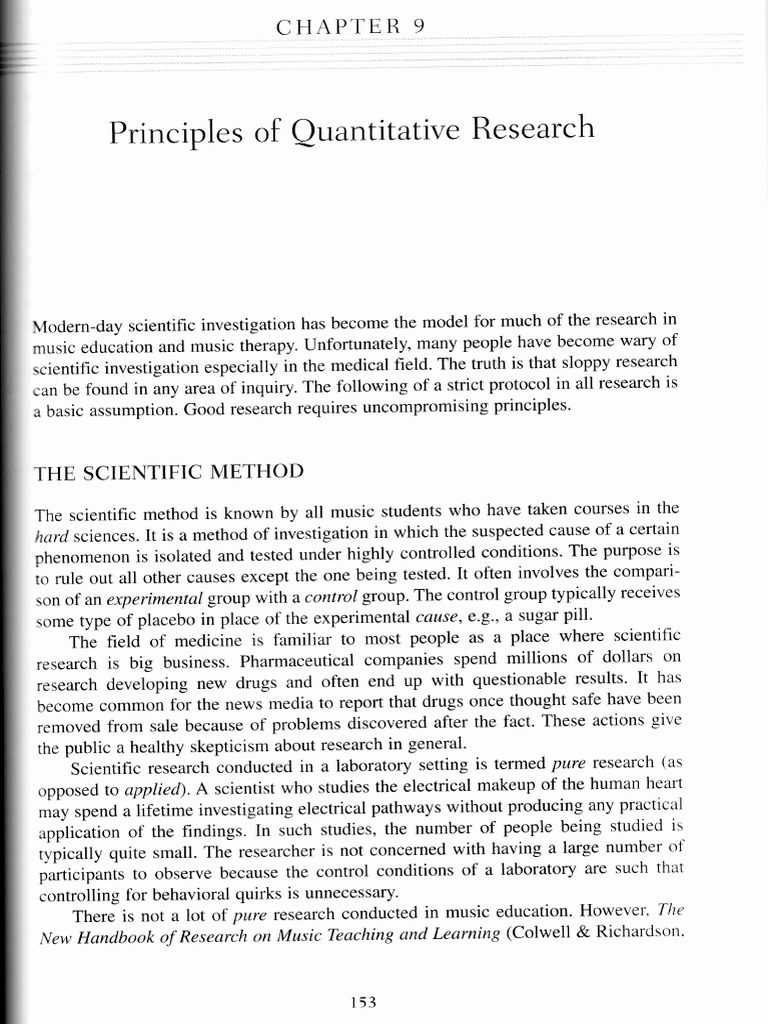Phillips Chapter 9 Principles of Quantitative Research | PDF