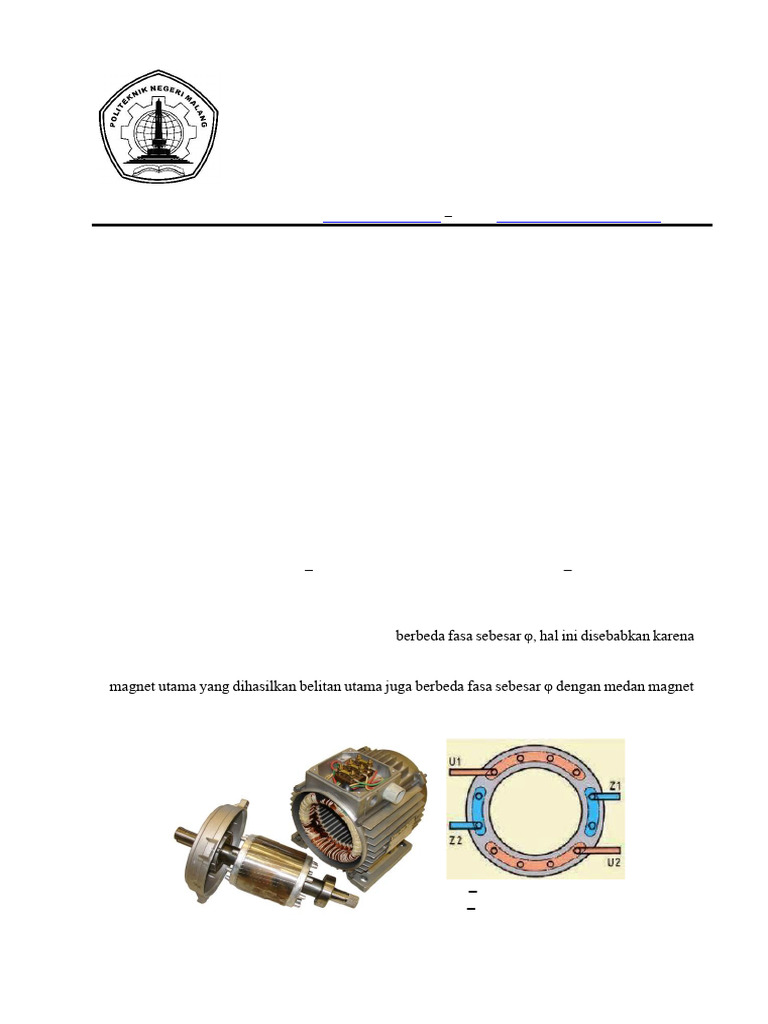 Kelistrikan Lanjut - Modul II - Perangkaian Putaran Motor Listrik AC 1 ...