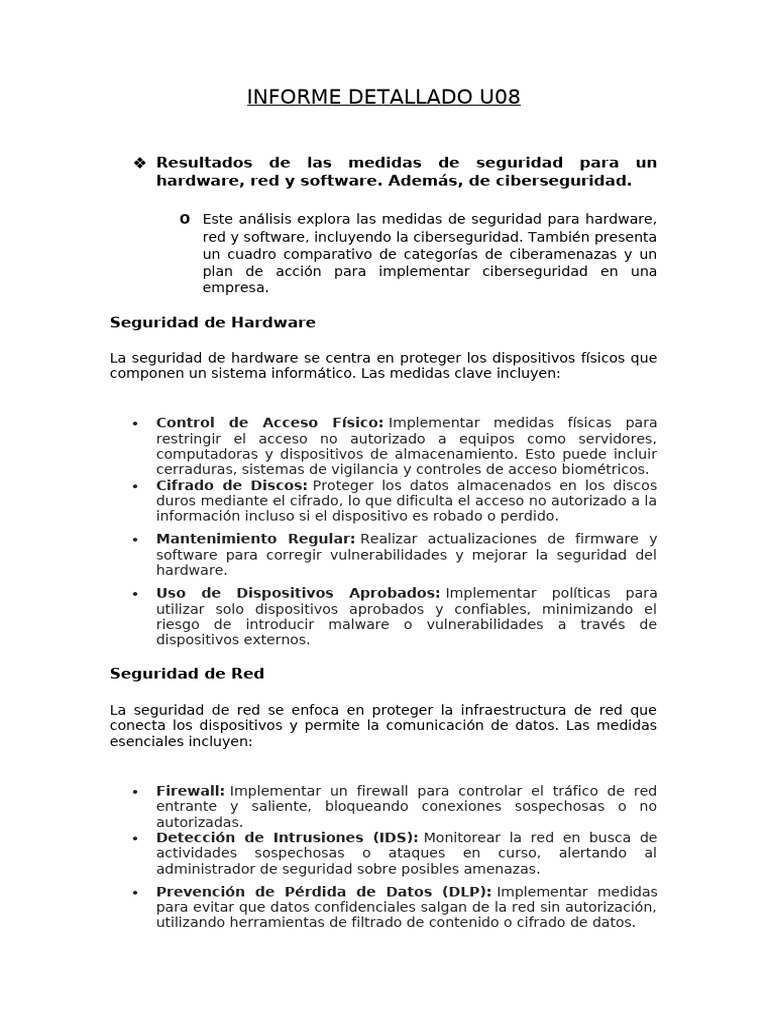 Informe Detallado U08 | PDF