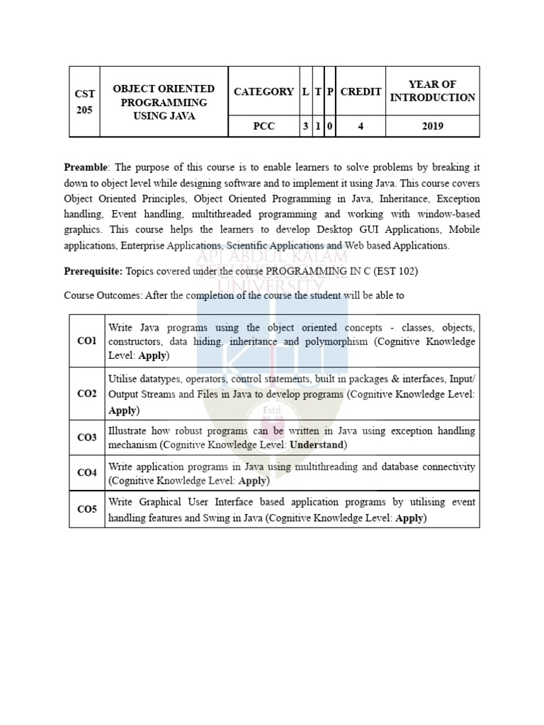 CST205 - KQB KtuQbank | PDF