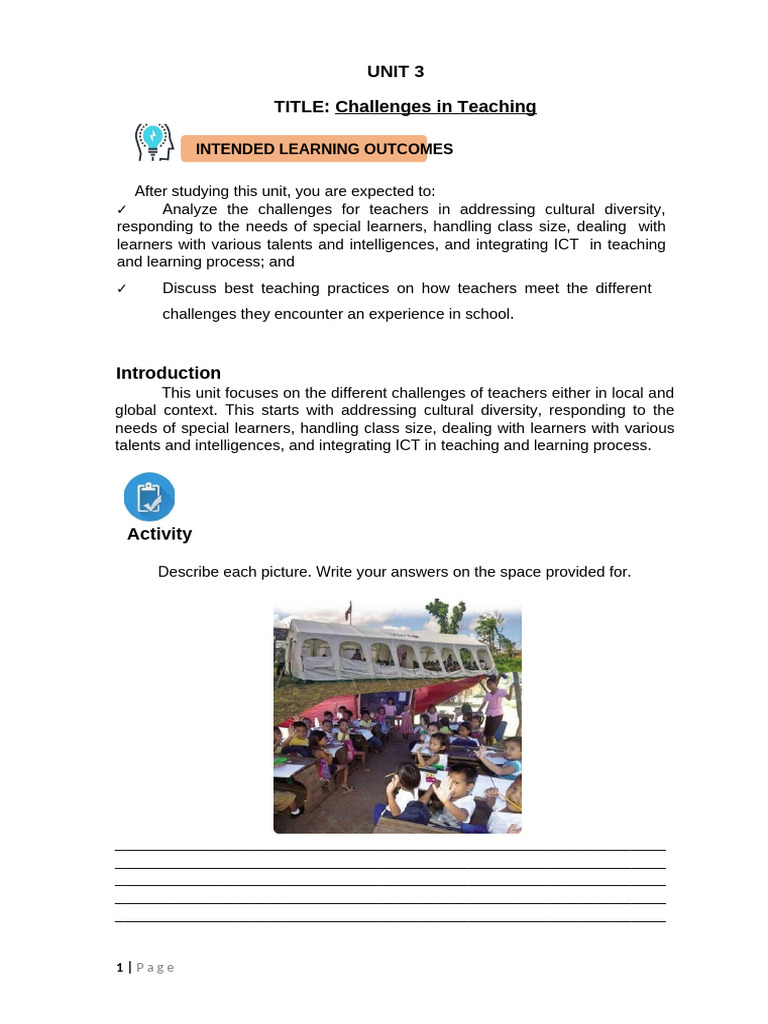 UNIT 3 - Module 1 | PDF