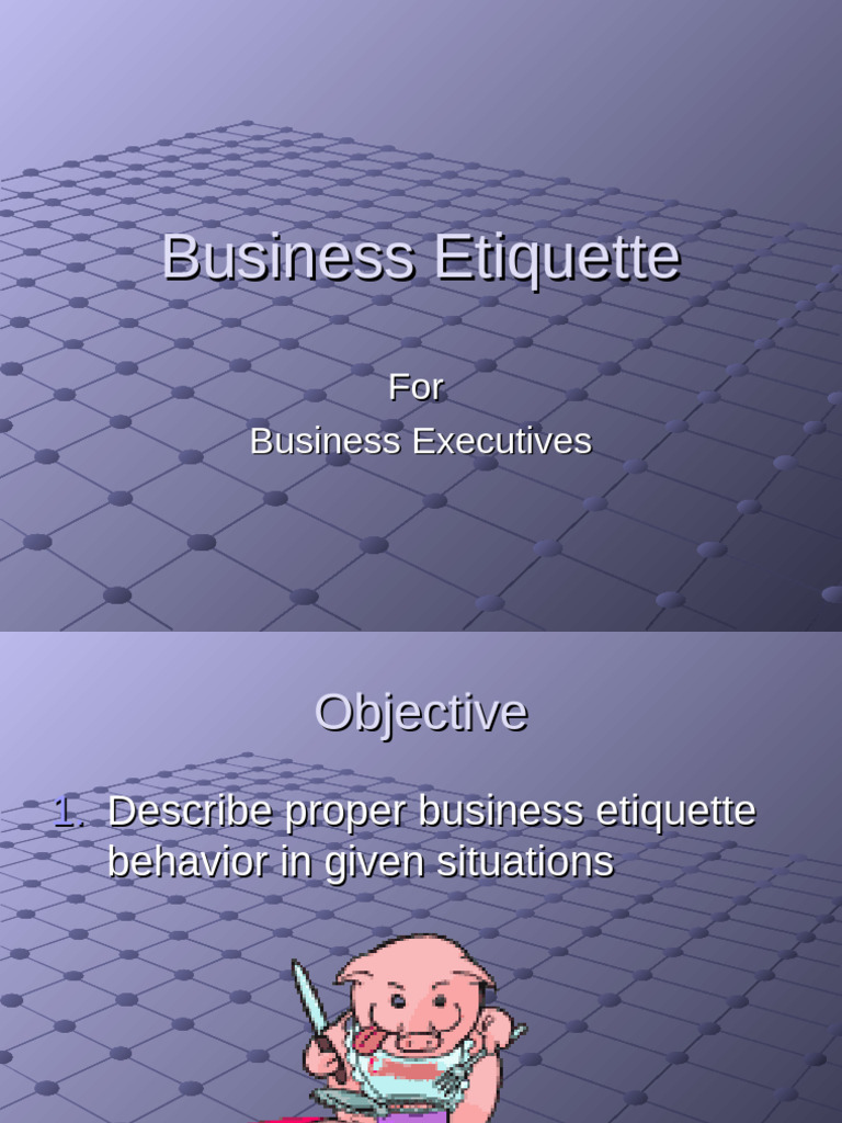 Business Etiquette | PDF