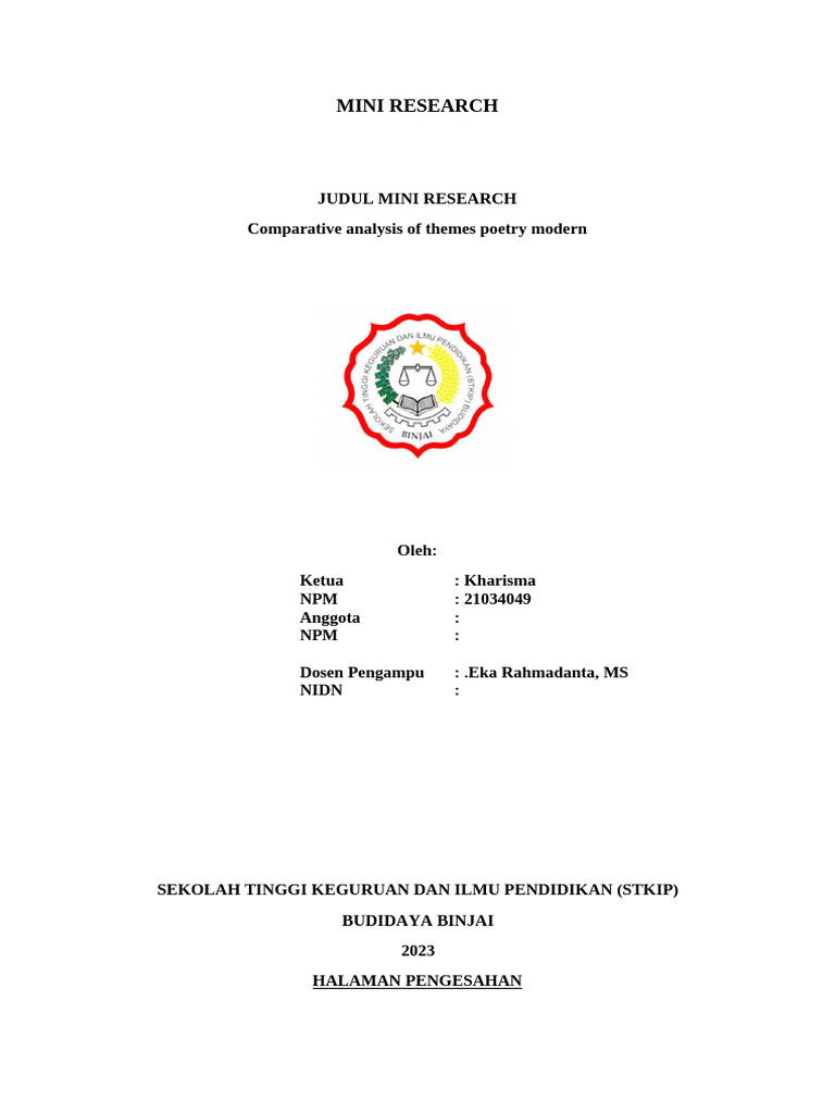 Research Poetry Kharisma | PDF