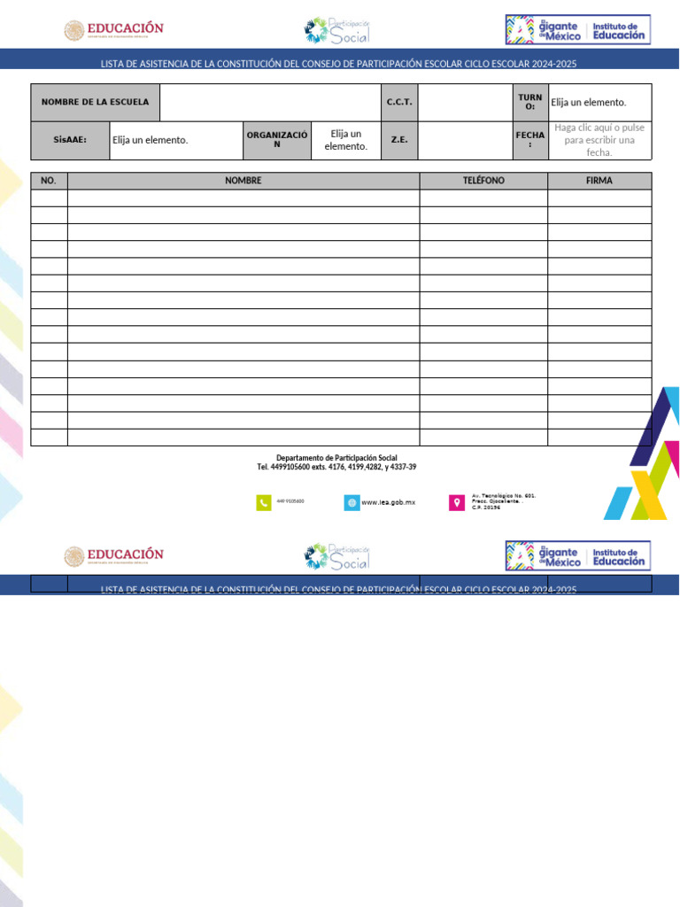 Cepse Lista de Asistencia 2024 2025 | PDF