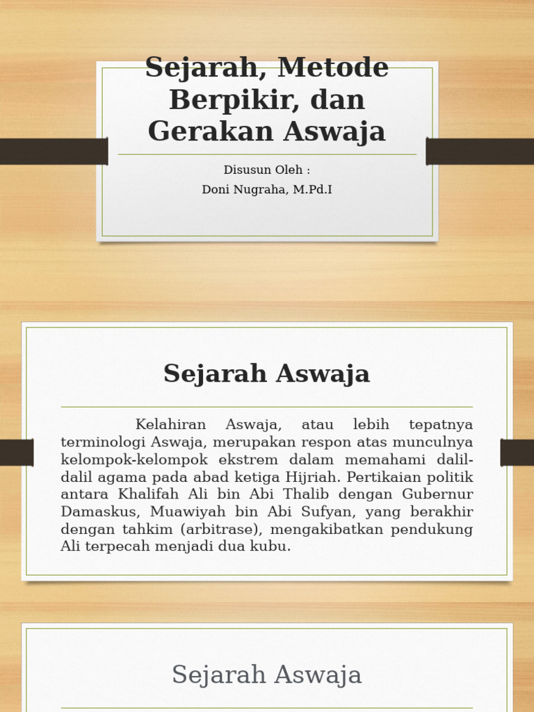 Sejarah, Metode Berpikir, Dan Gerakan Aswaja | PDF