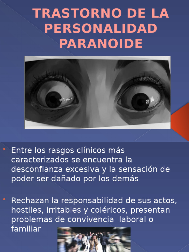 Trastorno de La Personalidad Paranoide | PDF