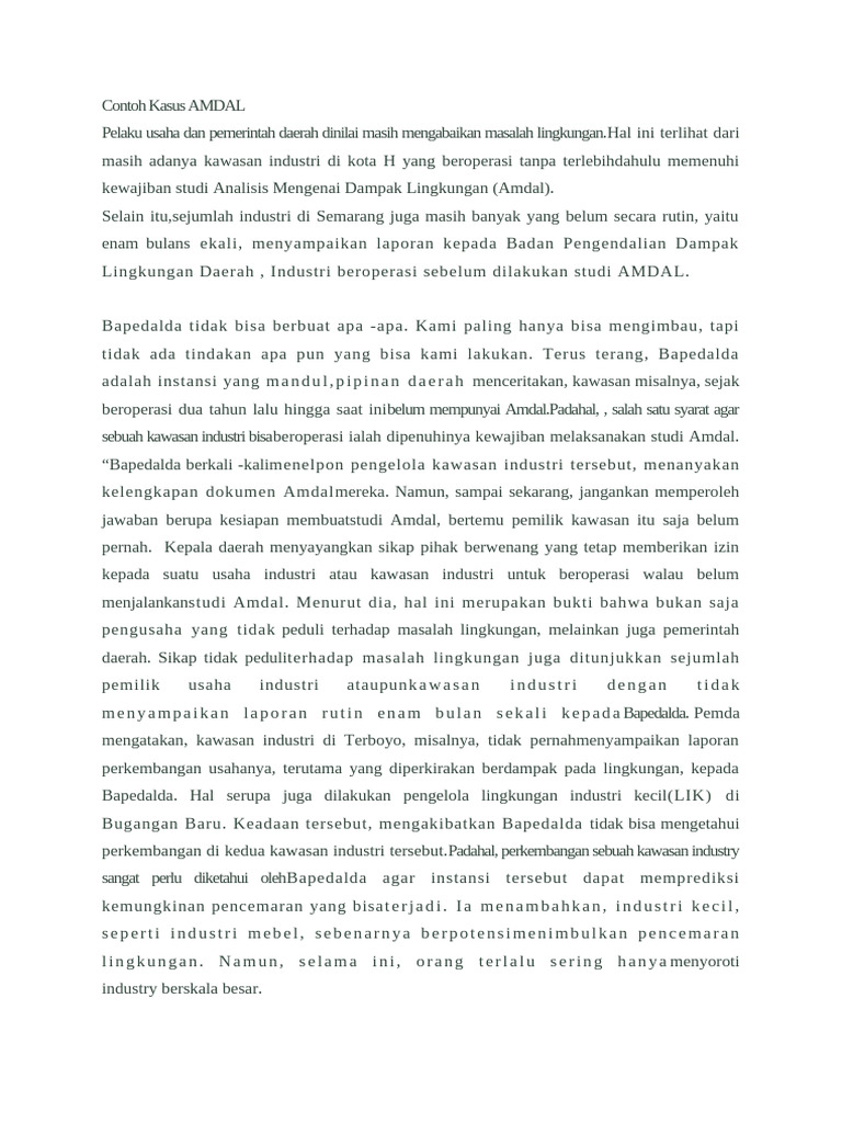 Latihan AMDAL 2 | PDF