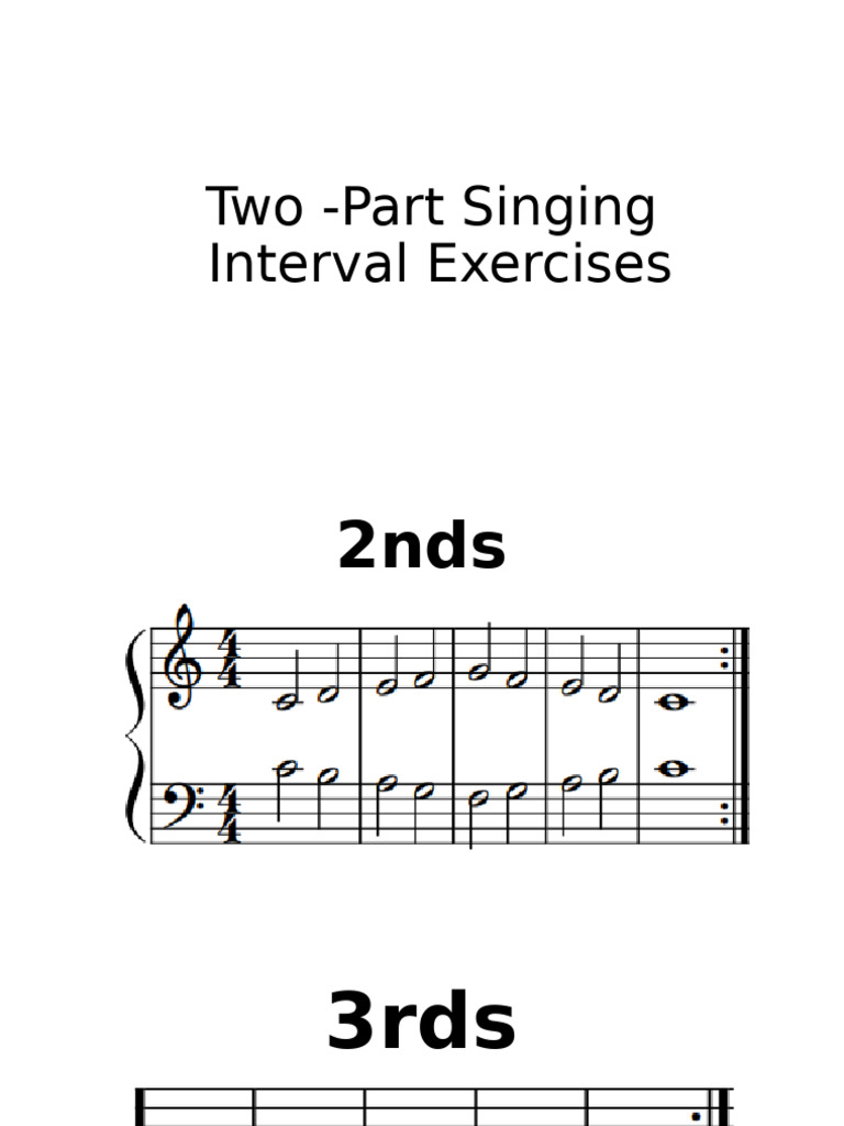 Two Part Singing Intervals | PDF