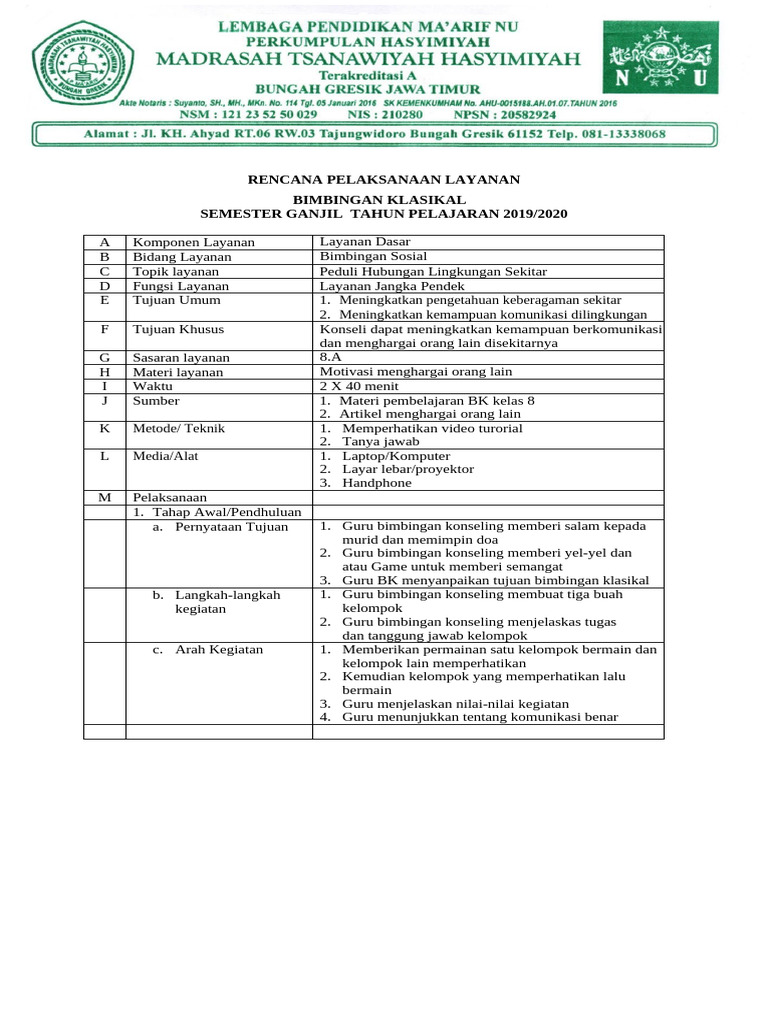 Layanan Bimbingan Sosial | PDF