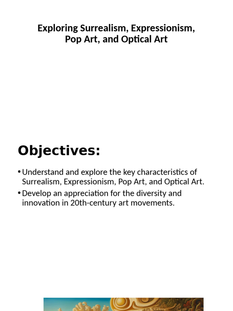 Exploring Surrealism Expressionism Pop Art | PDF