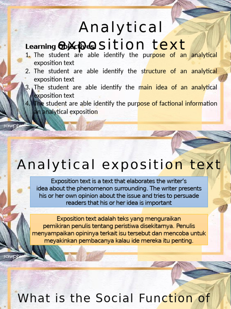 Analytical Exposition Text | PDF