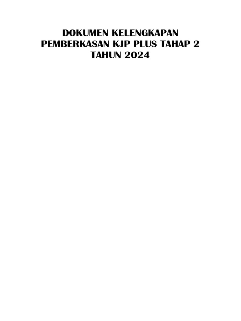 Petunjuk Kelengkapan Dokumen | PDF