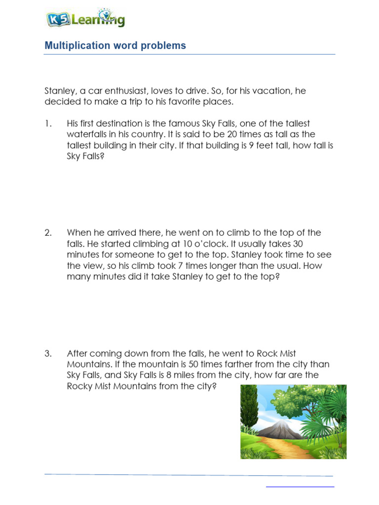 Grade 3 Multiplication Word Problems b4 | PDF