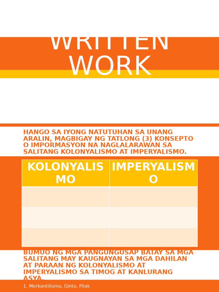WRITTEN WORK Week 1-2 | PDF