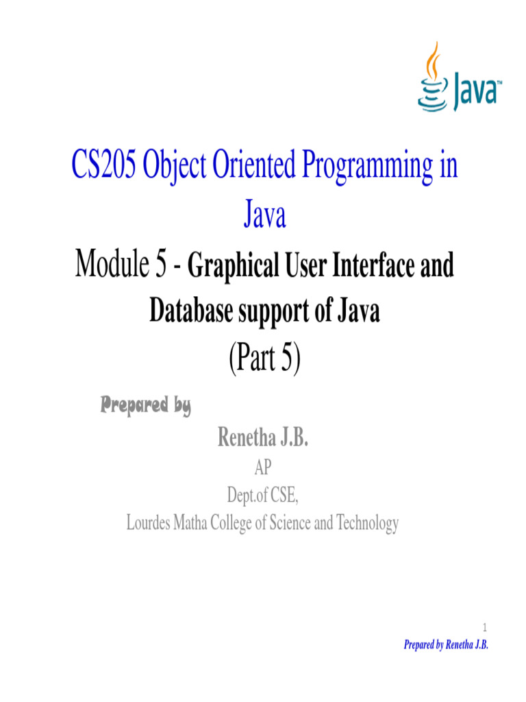 M5 - 5 - Exploring Swings –JFrame, JLabel, The Swing Buttons, JTextField - Copy | PDF