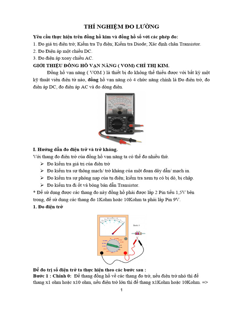 Huong Dan SD Đ NG H Đo VOM | PDF
