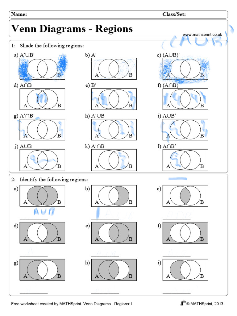 N Venn Diagrams Regions | PDF