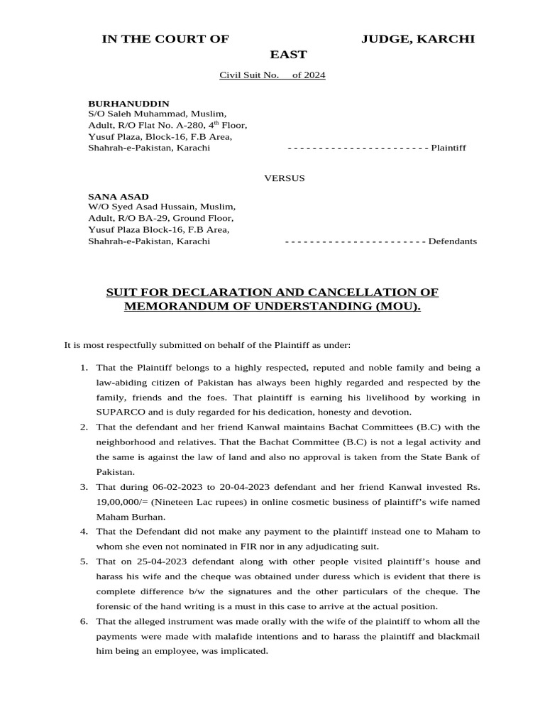 Suit For Cancellation of Documents | PDF