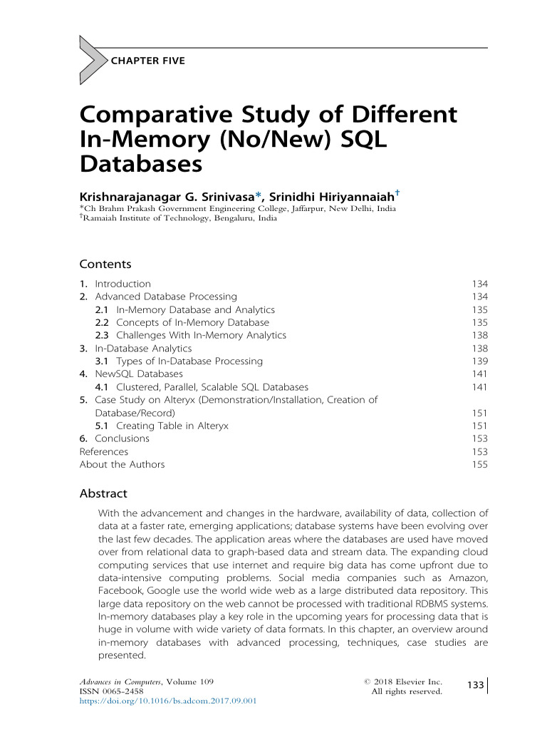 Comparative Study of in Memory Databases | PDF