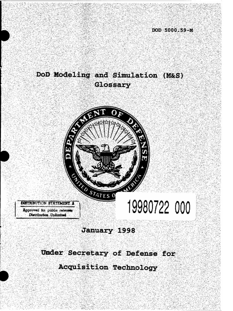 DoD Modeling and Simulation (M&S) Glossary | PDF