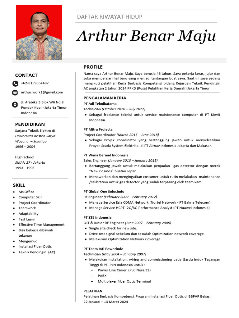 CV Arthur Benar Maju | PDF | Komputer