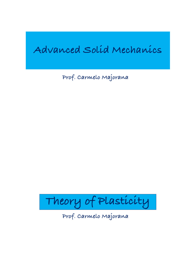 3D Theory of Plasticity | PDF
