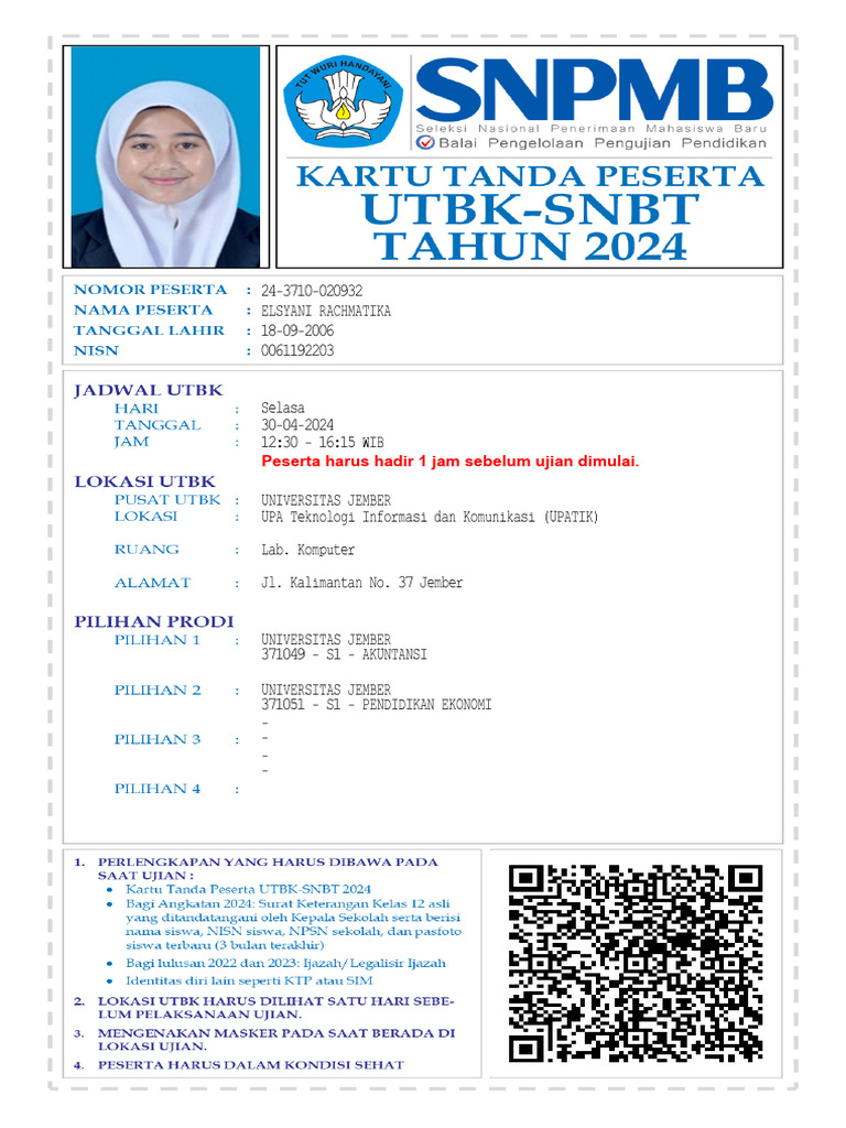 Kartu-Utbk Elsy | PDF