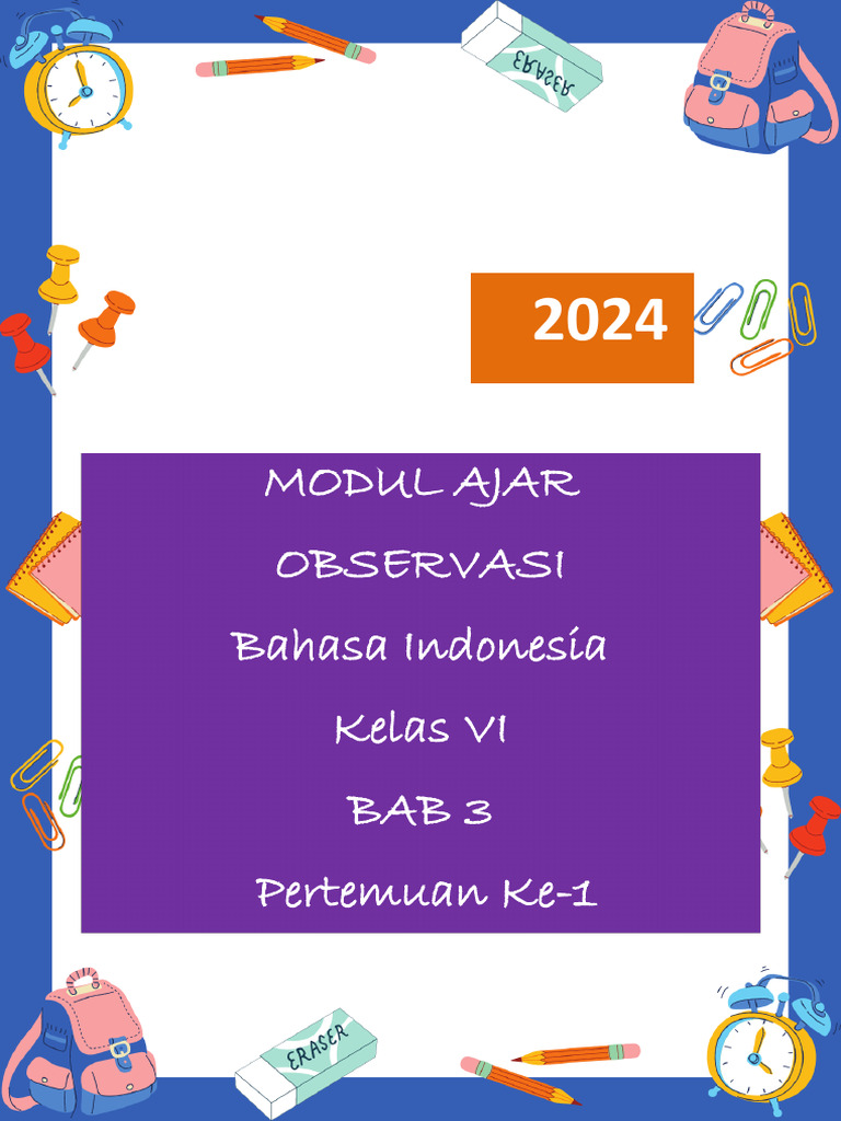 Modul Observasi Bahasa Indonesia Kelas VIB | PDF | Karier & Perkembangan