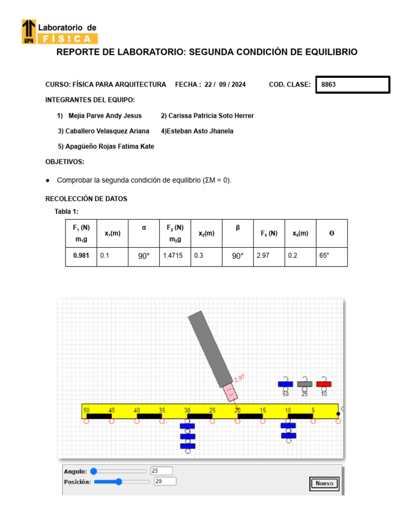Reporte - Lab - Fisiarq - S06 - 2ce 2024 | PDF | Esfuerzo de torsión | Cantidades fisicas