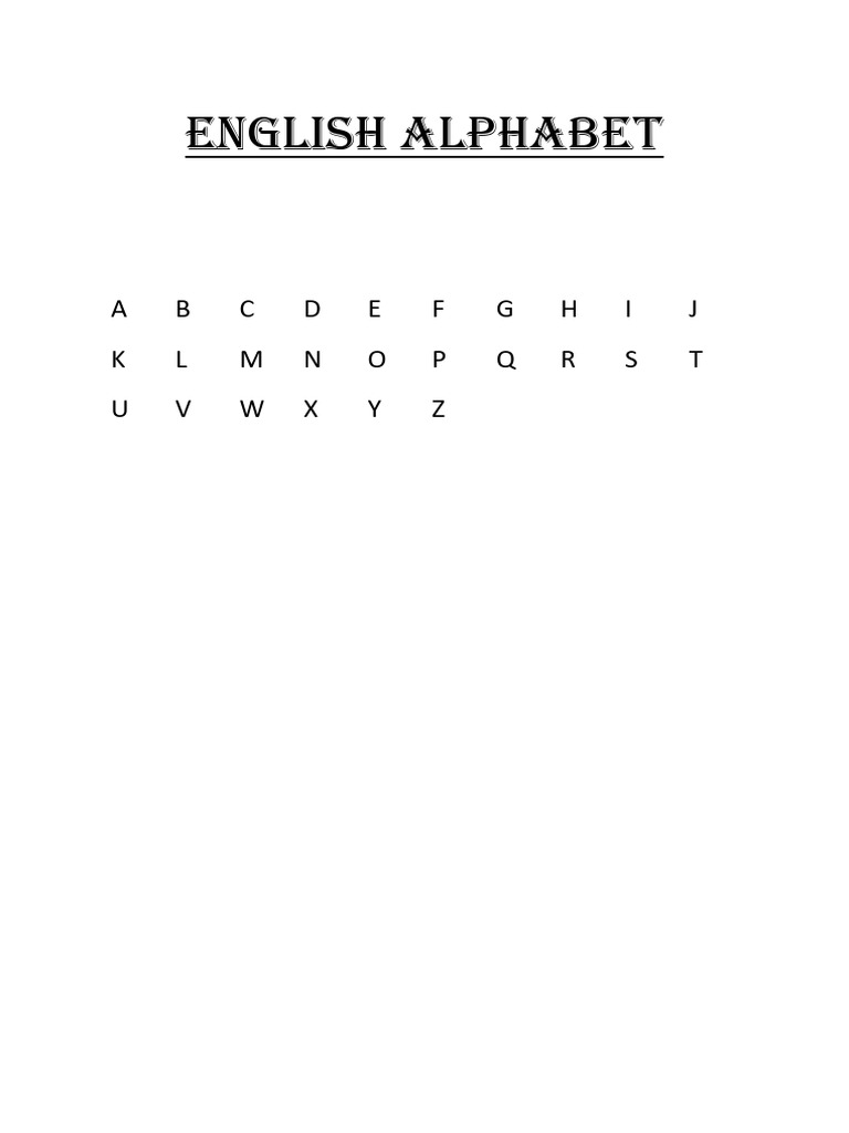 English Alphabet | PDF