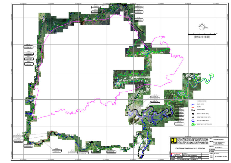 1.peta Sebaran Pemasangan BM Dan CP Sempadan-010923+citra | PDF