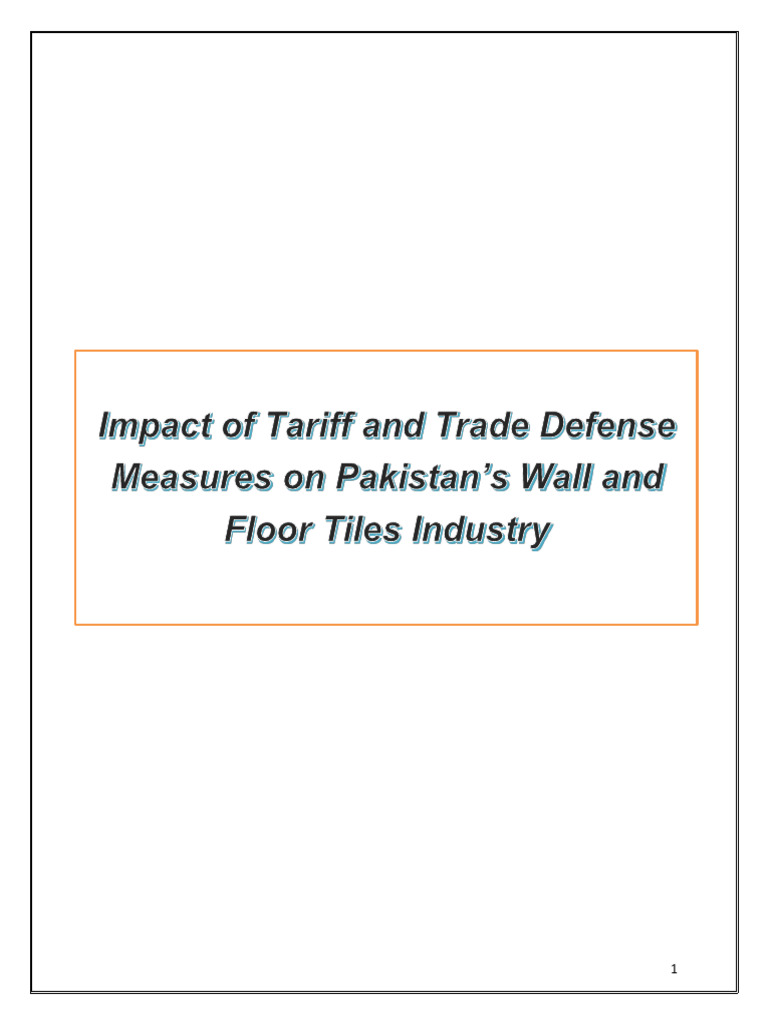 Report On Impact of Duties On Tiles | PDF