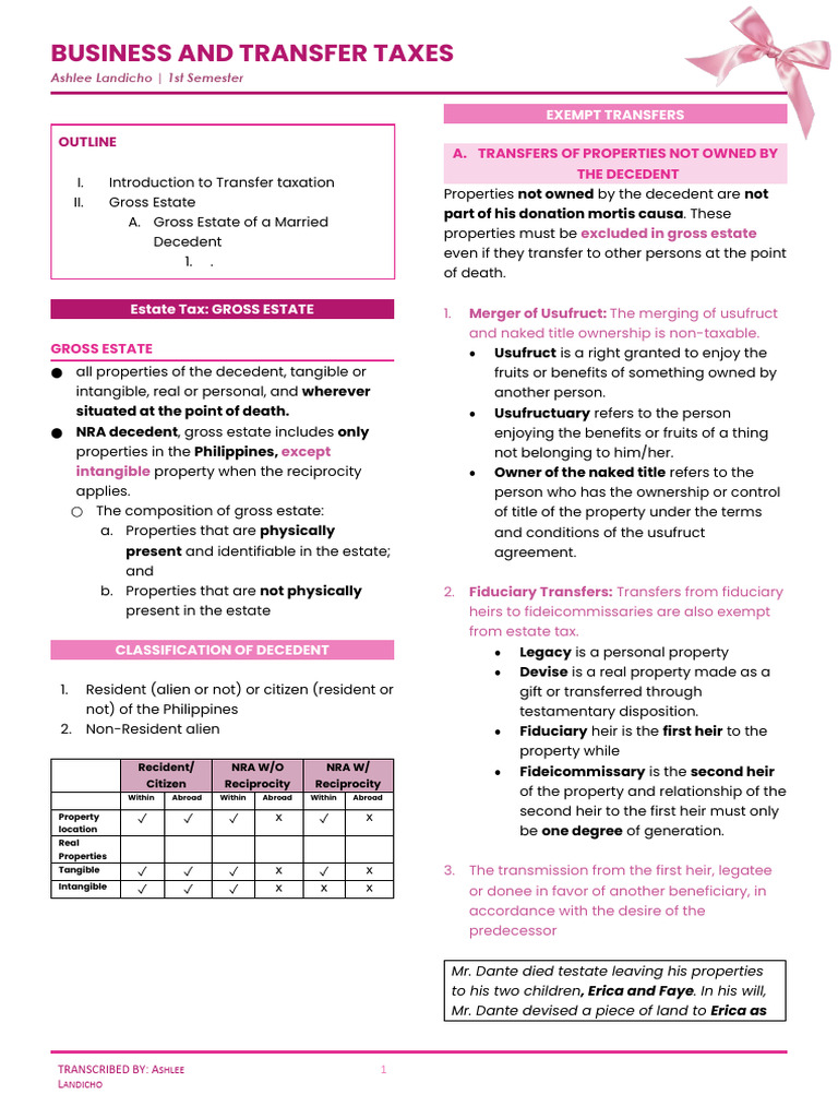Transes Template (Pink) | PDF