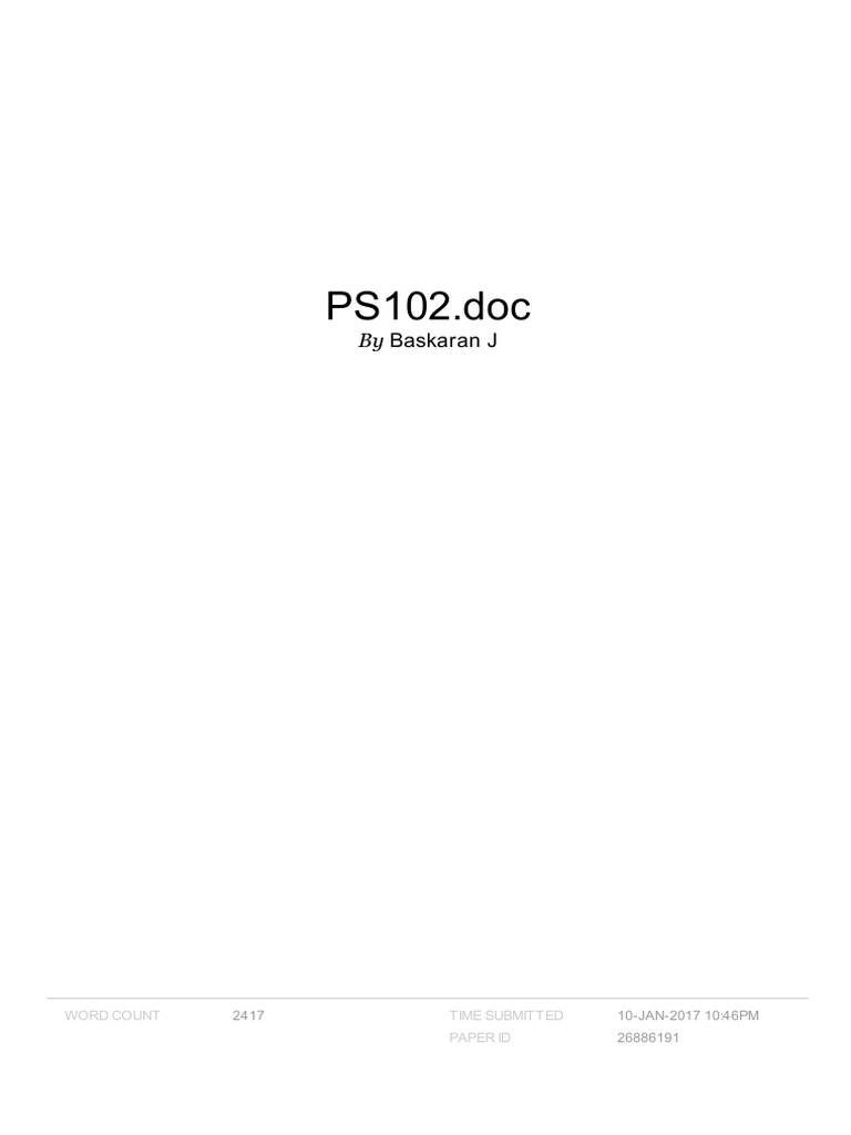PS102 Doc | PDF