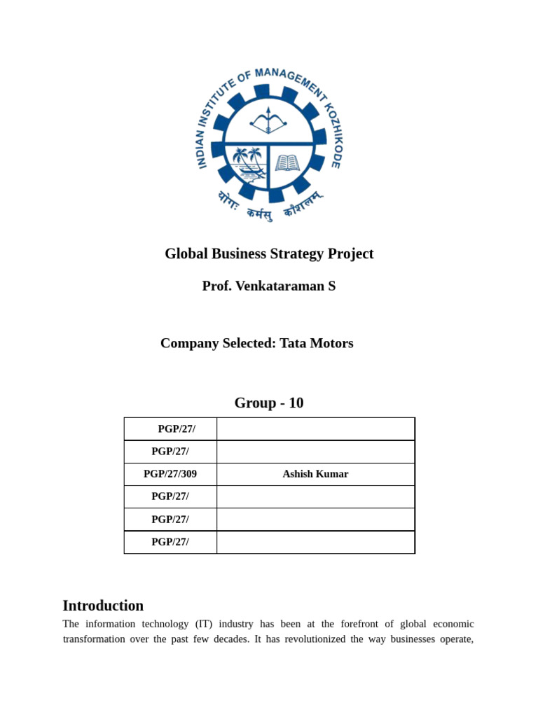 GBS Term Project Group 10 | PDF