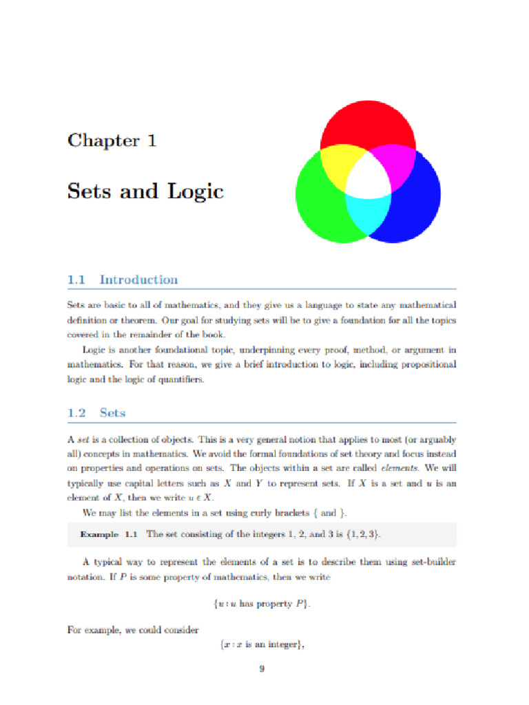 Chapter 1 - Sets and Logic Bonato | PDF